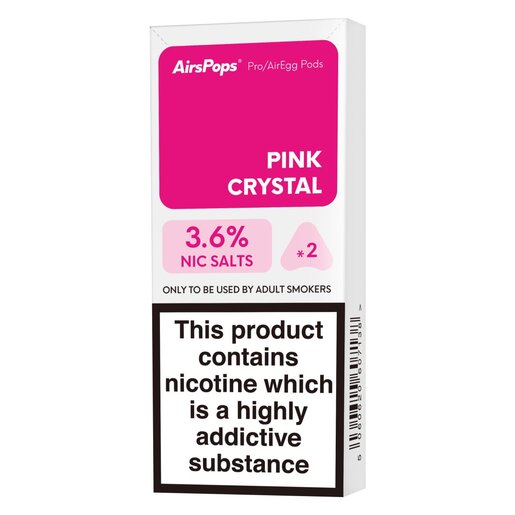 AirsPops One Use Pink Crystal 3.6% Nicotine Salt Disposable Vape 2 Pack ...