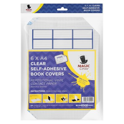 Magic A4 Original Self Adhesive Book Cover 5 Pack | PnP