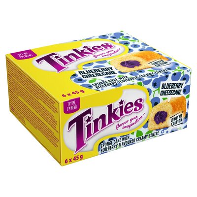 Tinkies Bleuberry Cheesecake Flavoured Creamy Sponge Cake 6 Pack | PnP