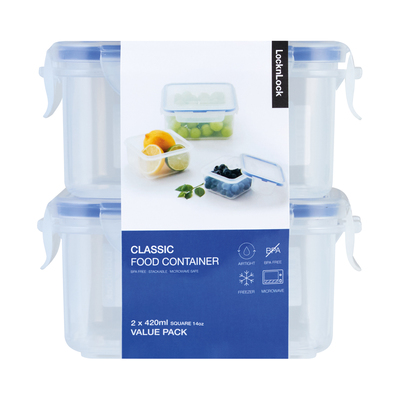LOCKNLOCK 2PC SQ CONTAINER SET 420ML | PnP