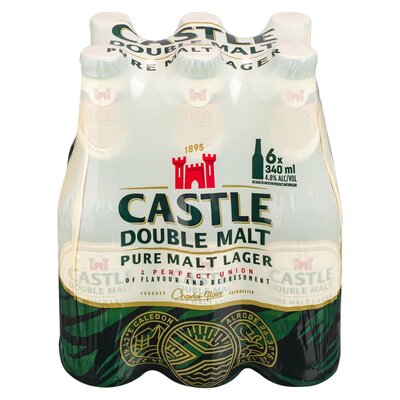 Castle Double Malt Beer NRB 340ml x 6 | PnP