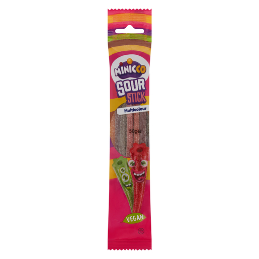 Minico Vegan Multicolor Sour Stick 50g | PnP