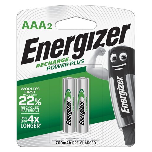 Energizer Recharge AAA Batteries 2 Pack | PnP