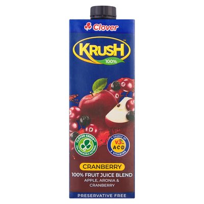 Clover Krush Fruit Juice 100% Cranberry 1.5L | PnP