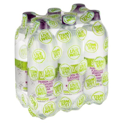 Live Well Passion Fruit Flavoured Sparkling Drink 500ml x 6 | PnP