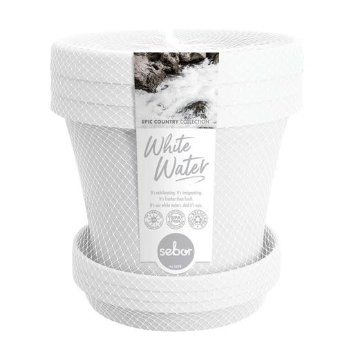 Sebor Super Pot & Saucer 20cm Set White Water | Smart Price Specials ...