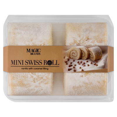 Magic Brands Mini Vanilla Swiss Roll With Caramel Filling | PnP