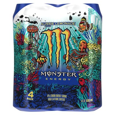 Monster Aussie Style Lemonade Energy Drink 4 x 500ml | PnP
