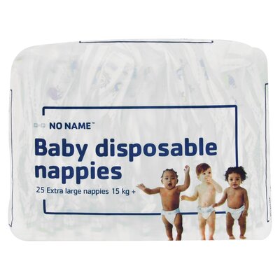 No Name Baby Nappies Extra Large 15kg+ 25s | PnP