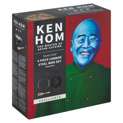 Ken Hom 4 Piece Non Stick Wok Set | PnP