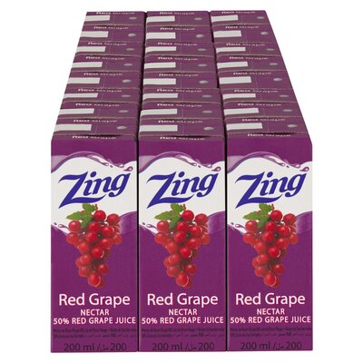 Zing Long Life Fruit Nectar Red Grape 24 x 200ml | PnP