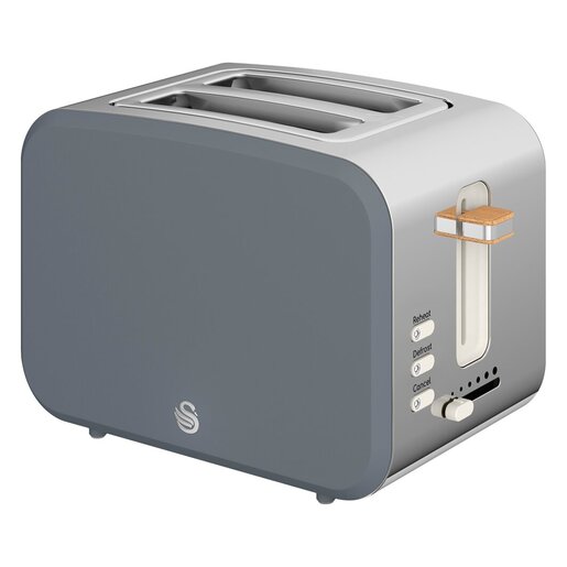 Swan Nordic 2 Slice Stainless Steel Toaster with Rubberised Finish ...