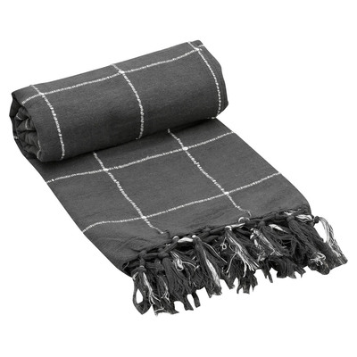 Inpsired Check Cotton Throw Grey & White | PnP
