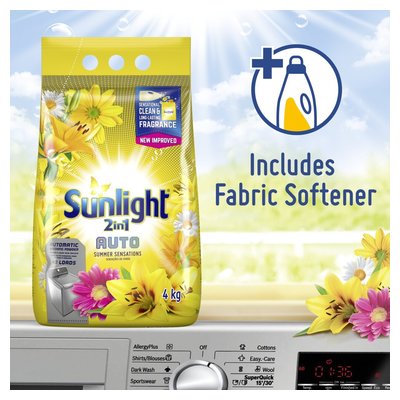Sunlight Auto Washing Powder Regular 4kg | PnP