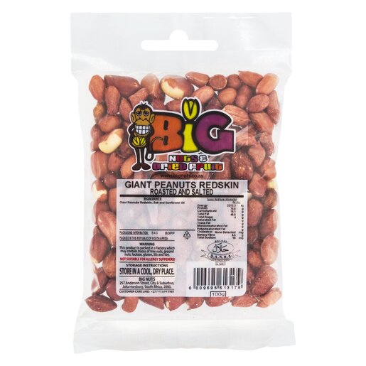 Big Nuts Peanut Reds Giant Roasted & Salted 100g | PnP