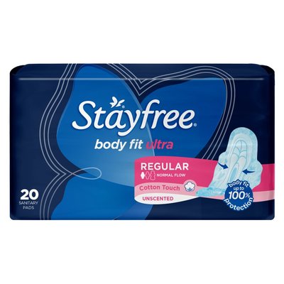 Stayfree Regular Unscented Pads 20 Pack | PnP