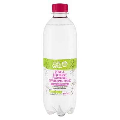 Live Well Rose & Red Berry Flavoured Sparkling Drink 500ml | PnP