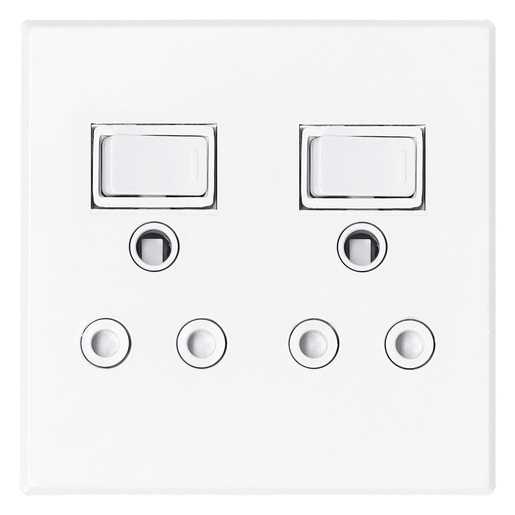 Selectrix 2 X 4 x 4 3 Pin Wall Socket | PnP