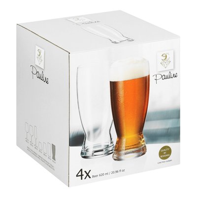 Pauline Crystal Beer Glass 620ml 4 Pack | PnP