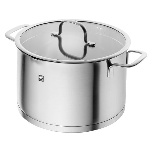 Zwilling Trueflow 24cm / 6L Stainless Steel Stock Pot With Glass Lid ...