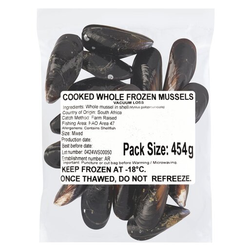 Breco Mussel Whole Shell 50/70 454g | PnP