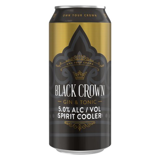 Black Crown Gin & Tonic Can 440ml | PnP