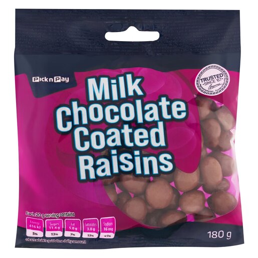 PnP Chocolate Coated Raisins 180g | Smart Price Specials | PnP Home
