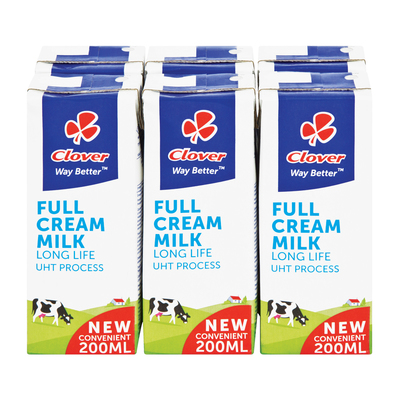 Clover Full Cream Uht Milk 6 x 200ml | PnP
