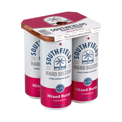 Southfields Hard Seltzer Berry Can 4 x 330ml | PnP