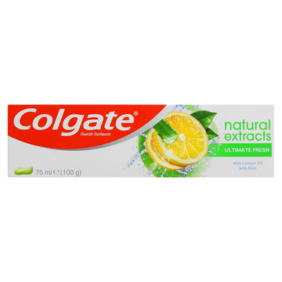 Colgate Natural Extracts Lemon and Aloe Oil, Ultimate Fresh Toothpaste ...