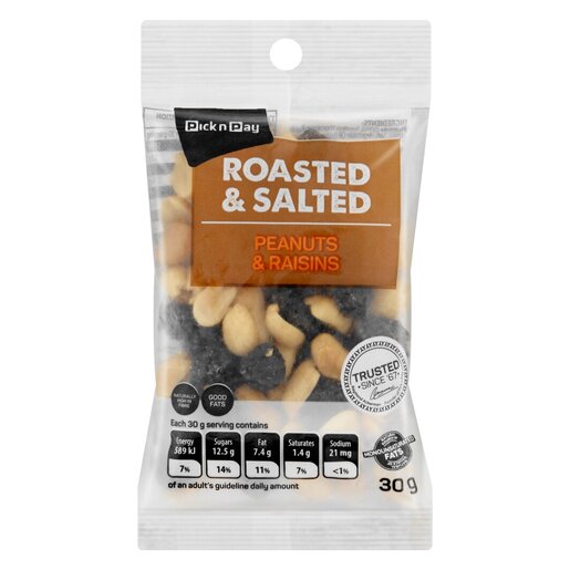 PnP Roasted & Salted Peanuts & Raisins 30g | PnP