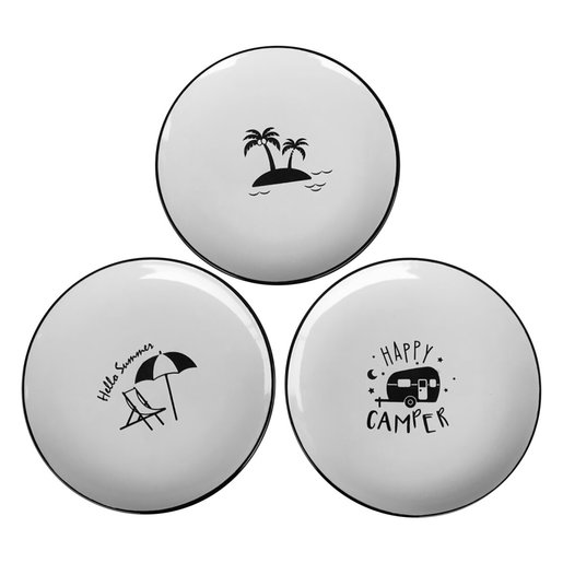 Real Home Black & White Side Plate 20cm | PnP