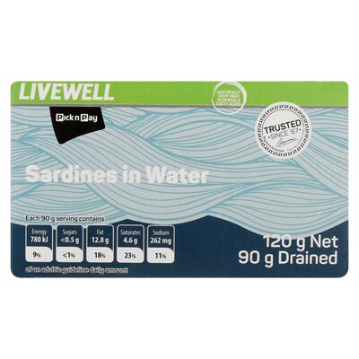 PnP Live Well Port Sardine In Water 120g | PnP