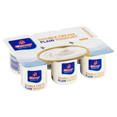 Clover Double Cream Plain Yoghurt 6 Pack | PnP