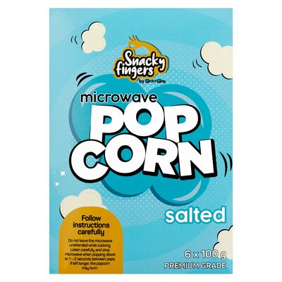 PnP Snacky Fingers Salted Microwave Popcorn 3 x 100g | PnP