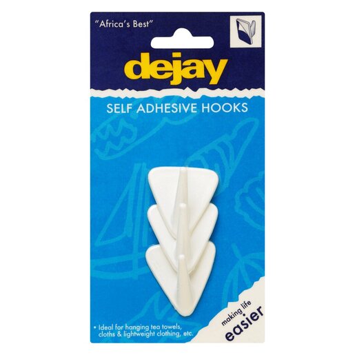 Dejay Hooks Single Adhesive 3 Pack | PnP
