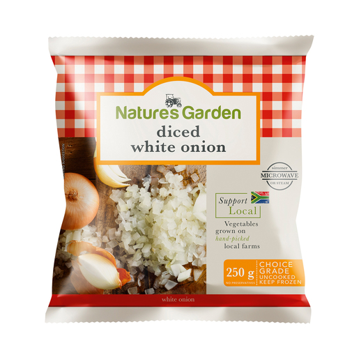 Natures Garden Diced White Onions 250g | PnP