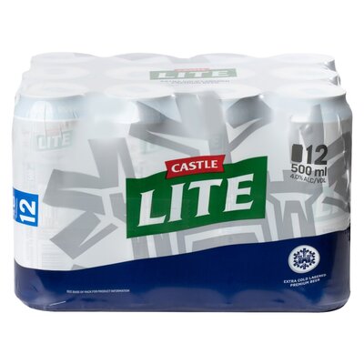 Castle Lite Beer Can 12 x 500ml | PnP