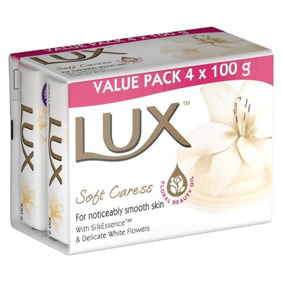 Lux Soft Caress Cleansing Bar Soap 4 x 100g | PnP