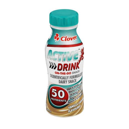 Clover Active Drink Vanilla Caramel Flavoured 250ml | PnP