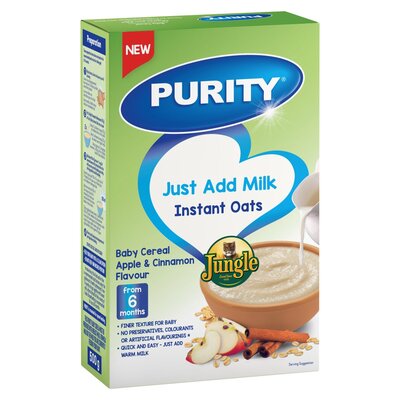 Purity Baby Instant oats Apple & Cinnamo Oats 6+ Months 500g | PnP