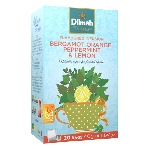 Dilmah Bergamot Orange Peppermint & Lemon Tea Bags 20 Pack | PnP