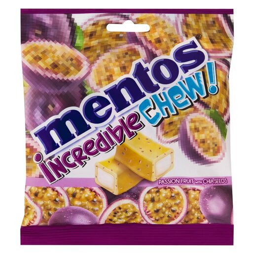 Mentos Incredible Chew Soft Sweet Candy Passion Fruit 18 Pieces | PnP