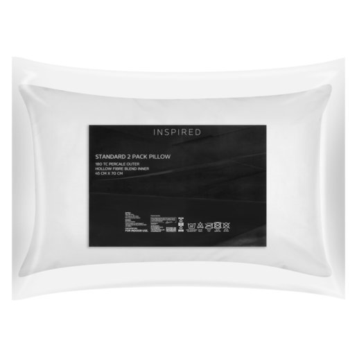 Inspired Percale Standard Pillow 180 Thread Count 2 Pack | PnP