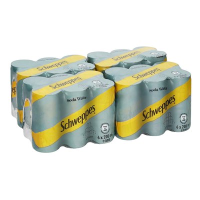 Schweppes Soda Water Can 200ml x 24 | Smart Price Specials | PnP Home