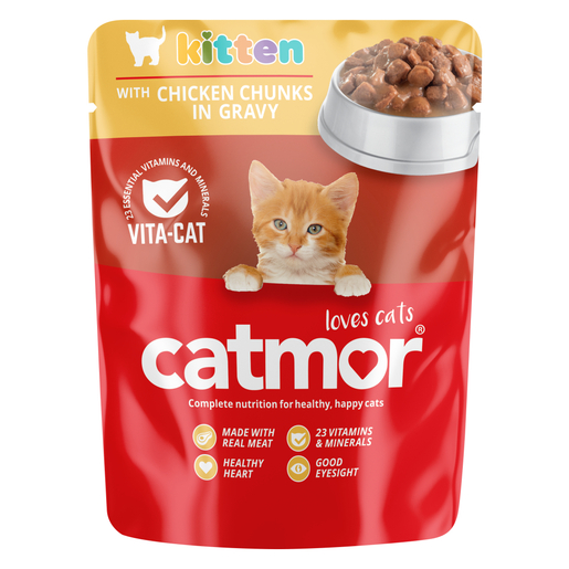 Catmor Cat Food Kitten Chicken Chunks in Gravy 70g | PnP