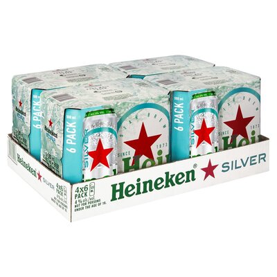 Heineken Silver Pure Malt Lager Beer 24 x 500ml | PnP
