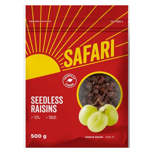 Safari Sundried Seedless Raisins 500g | PnP