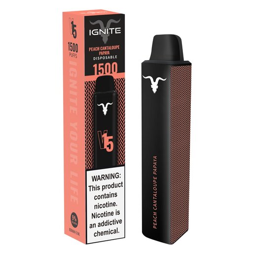 Ignite Peach Cantaloupe Papaya 5% Nicotine Salt Disposable Vape | PnP
