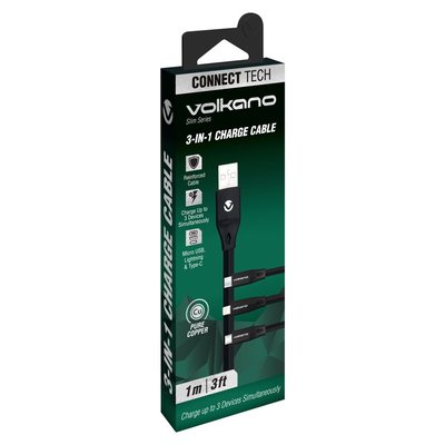 Volkano Slim Series 3 in 1 Charger Cable | PnP